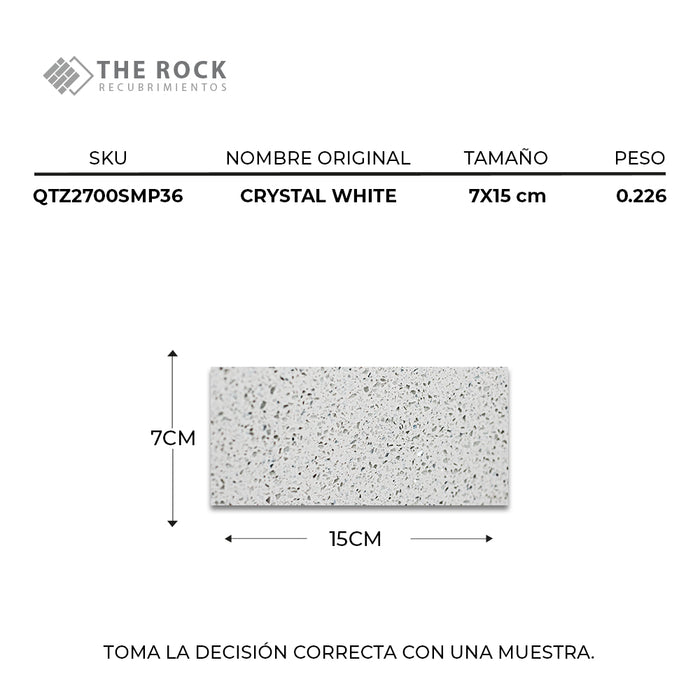 CRYSTAL WHITE | CUARZO PARA CUBIERTAS Y REVESTIMIENTO DE PARED
