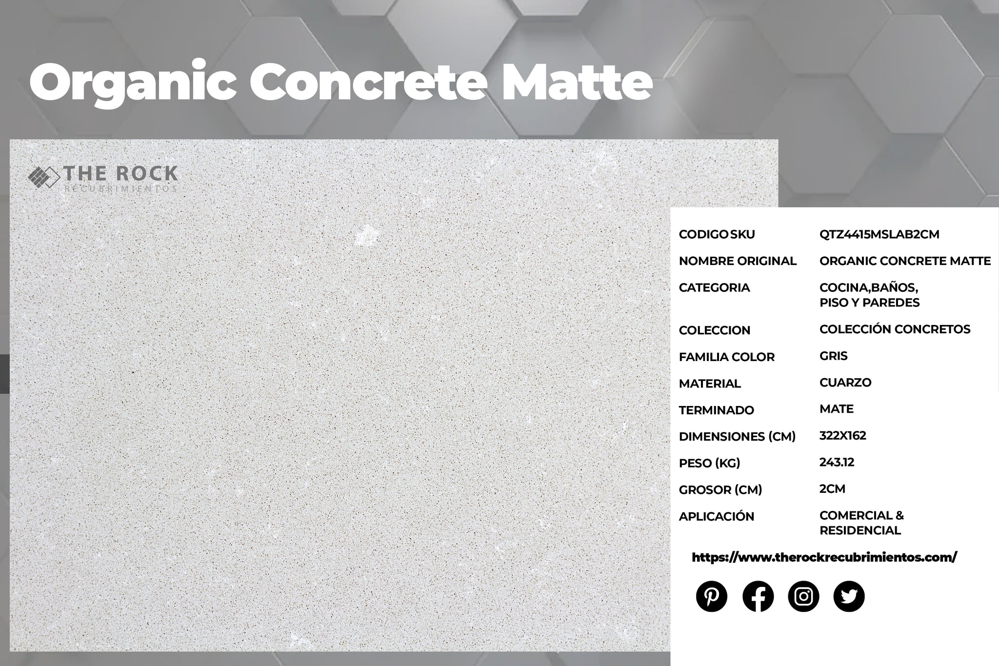 ELEGANTE: REVESTIMIENTO PARA ENCIMERAS DE COCINA ORGANIC CONCRETE